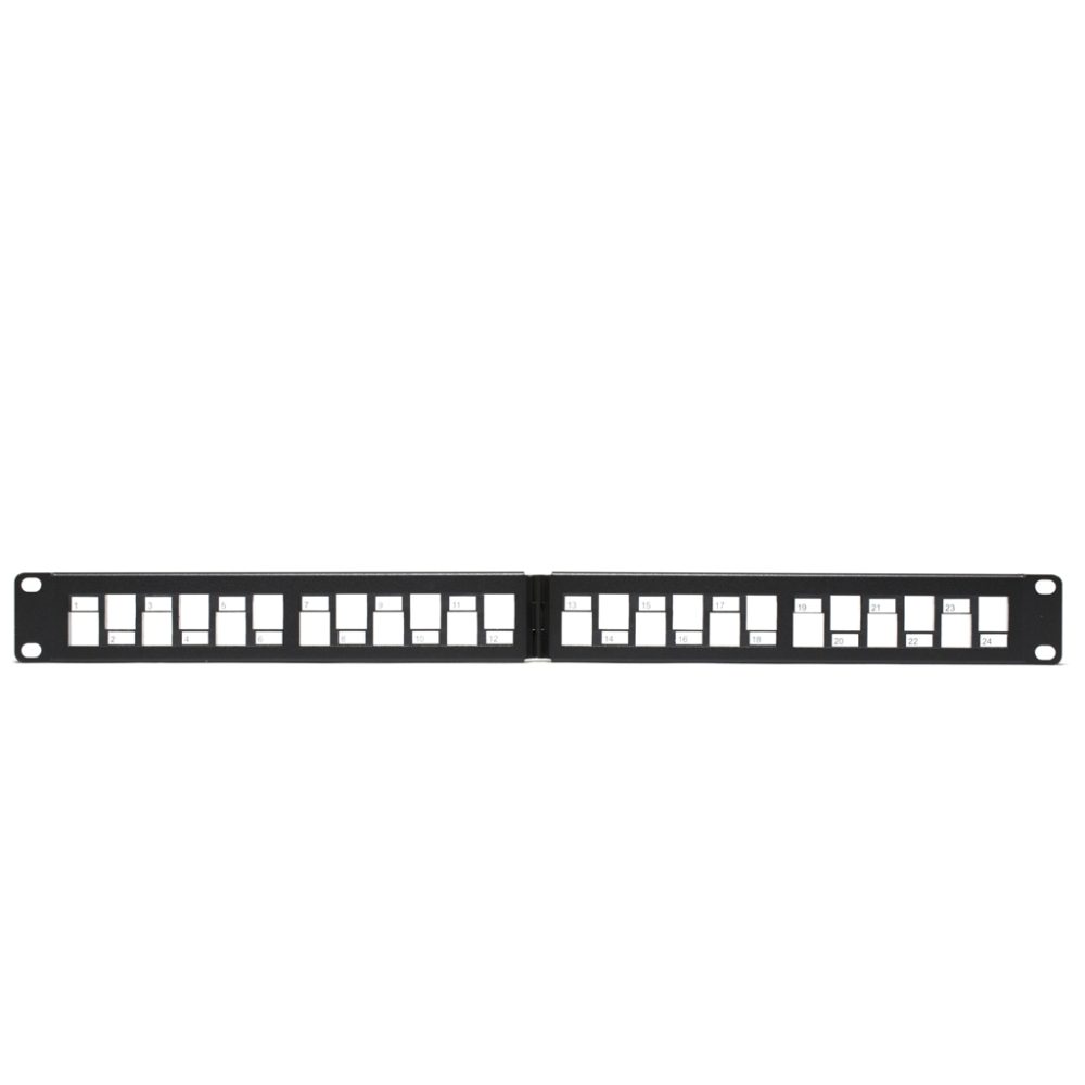 24-Port Angled Blank Patch Panel – NFLEXON